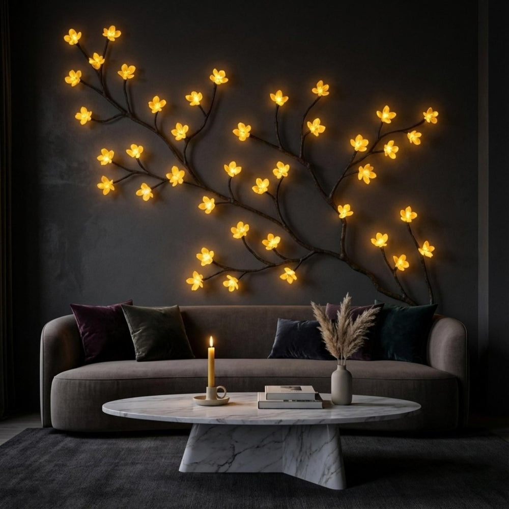 LED Flower Branch Wall Decor | Kouvr Fashion Illuminated Floral Art ...
