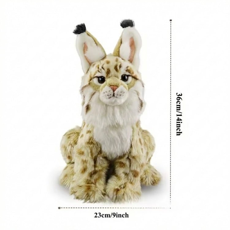 Realistic Lynx Stuffed Animal Large 14 Inch | Lifelike Bobcat Plush Toy ...