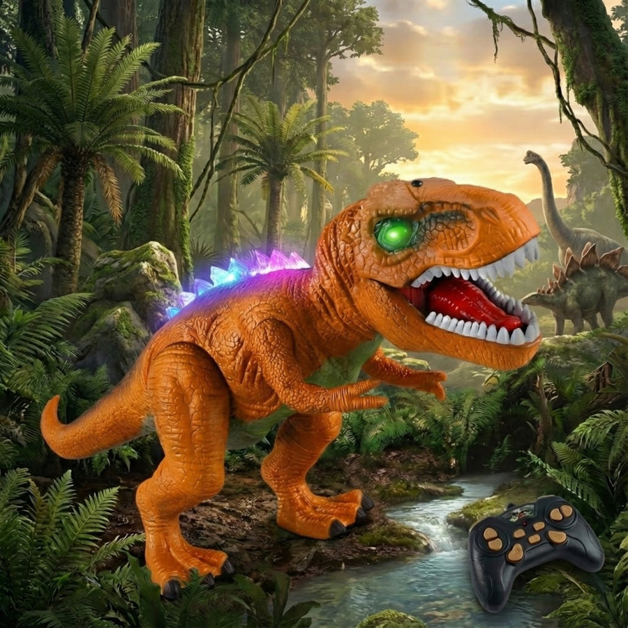 Large Walking T-Rex Toy, Remote Control Dinosaur with Roaring Sounds ...