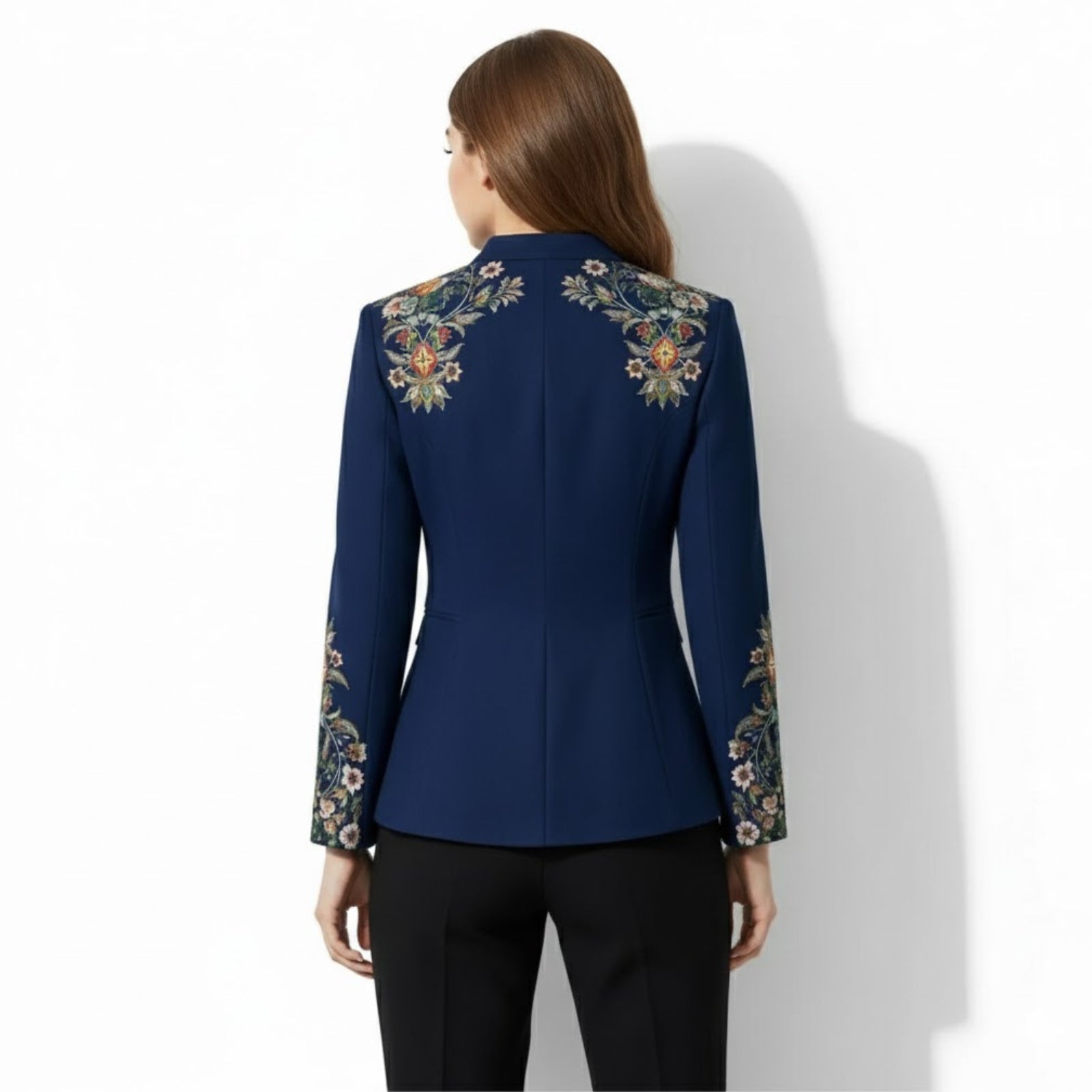 Multicolor Embroidered Military Band Jacket | Women's Statement Blazer ...