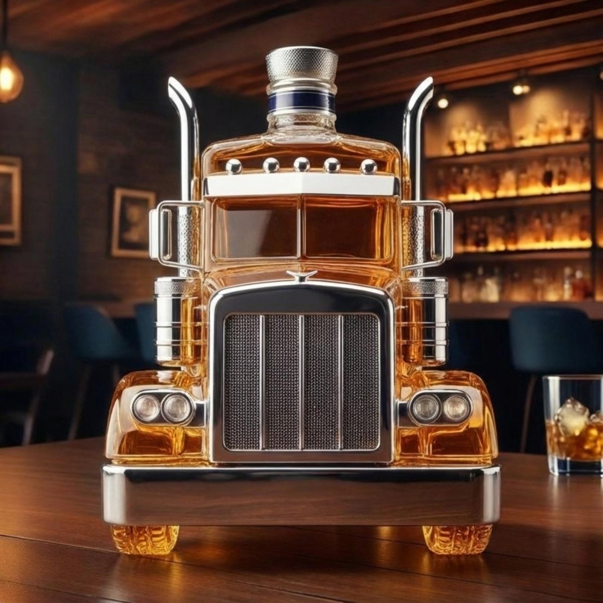 Truck Whiskey Decanter for Men | Large 350ml Big Rig Bourbon Bottle ...