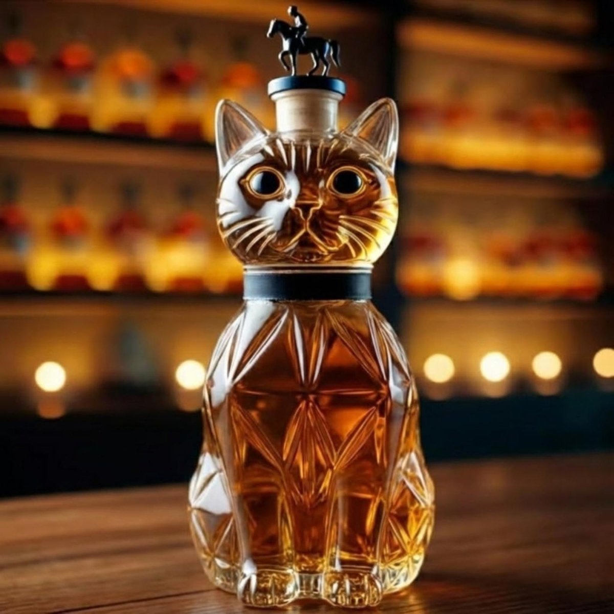 Cat Shaped Whiskey Decanter for Bourbon or Liquor - Unique Gift for Cat ...