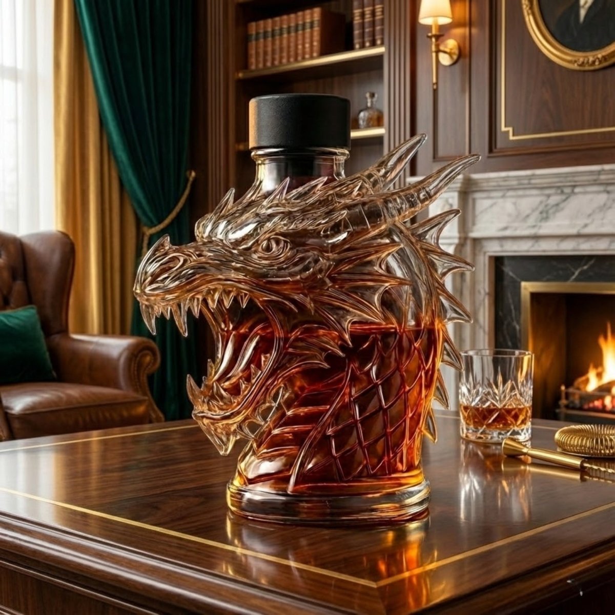 Luxus Drachen Whisky Karaffe 850ml Handgefertigt | Dekanter aus ...