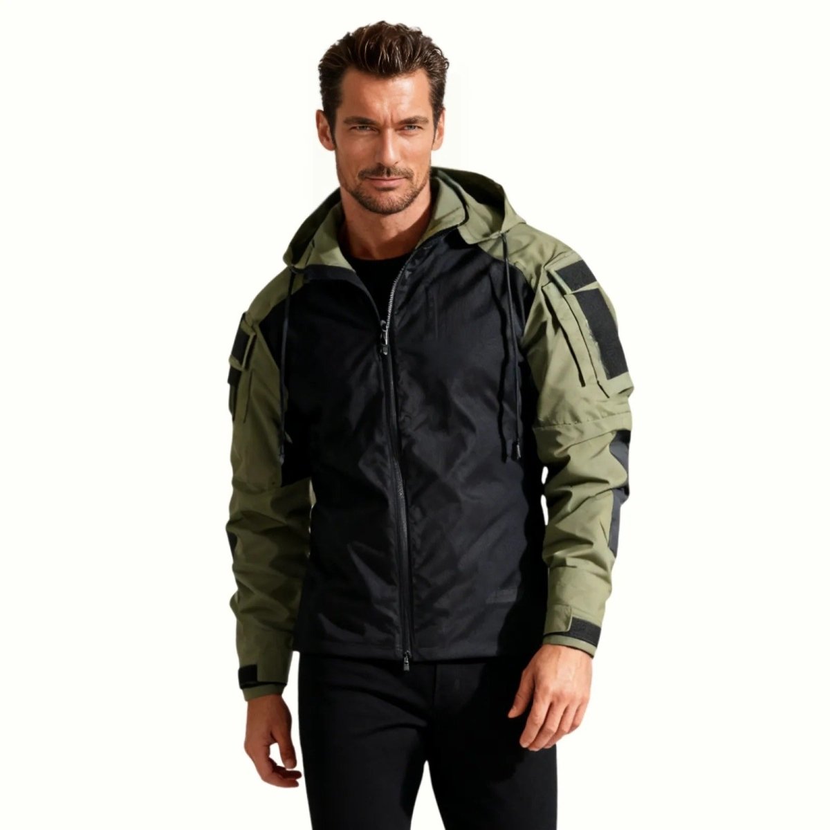 Men's Tactical Hooded Jacket Softshell Windbreaker | Outdoor Field ...