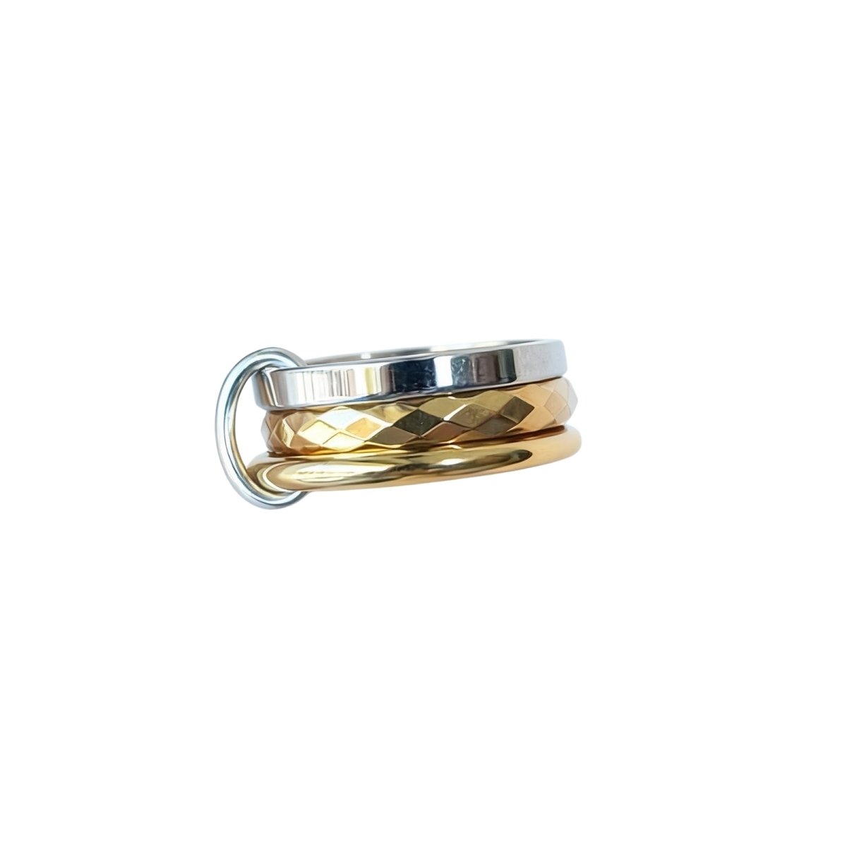 Mixed Metal Stacking Ring Set for Women | 18k Gold Vermeil 925 Sterling ...