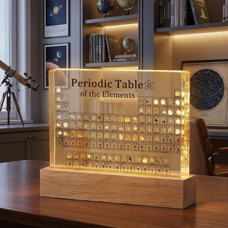 Periodic Table with 83 Real Elements Light Up Display | STEM Science Toy Gift for Kids & Teens ...