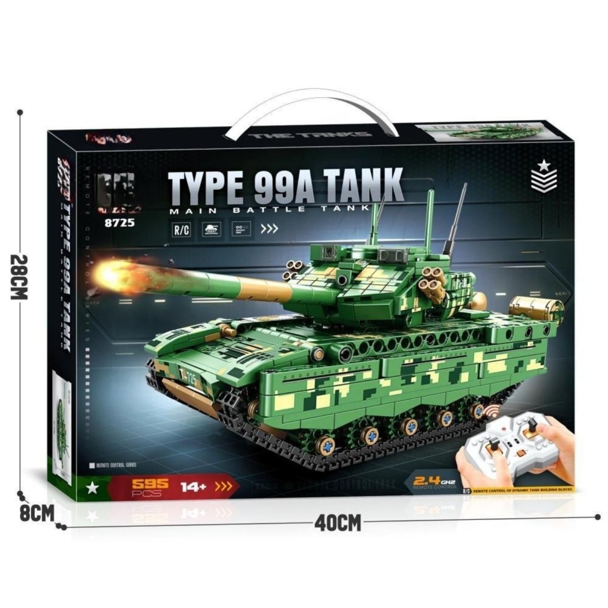 RC Tank Building Kit, Large Motorized Type 99A Army Model w/ Remote ...