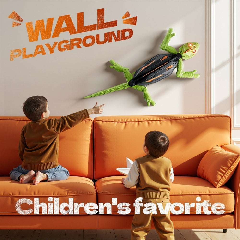 Wall Climbing RC Lizard Toy with LED Lights for Kids | 360° Rotating ...
